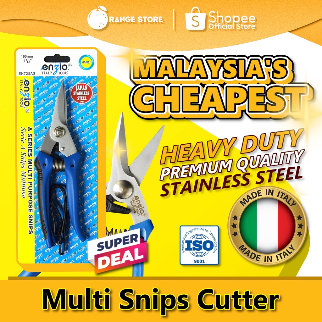 ENGIO SNIPS Multi Purpose Heavy Duty Stainless Steel Scissor For Cable ...