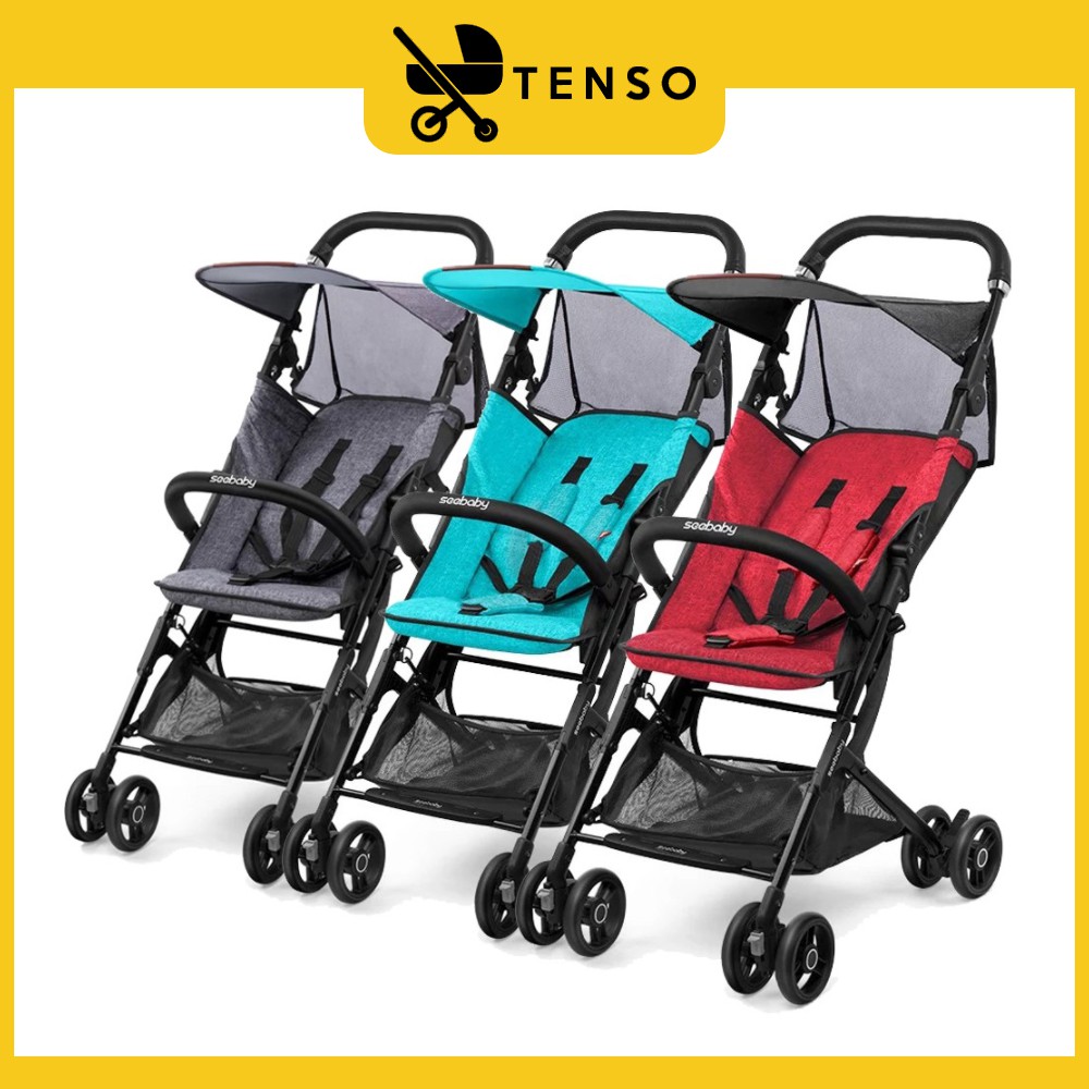 Seebaby A2 Cabin Size Ultralight Weight Foldable Reclinable Stroller ...