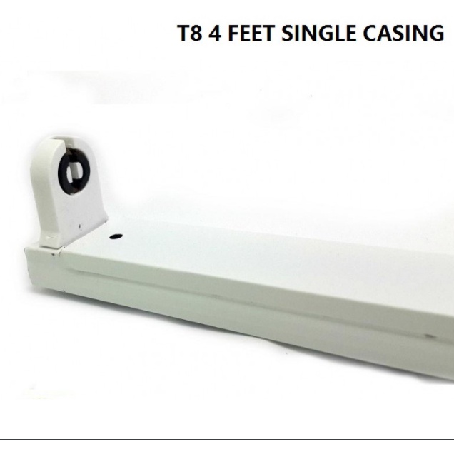 4FT LED T8 LIGHT CASING ONLY - SINGLE OR DOUBLE LIGHT CASE #LAMPU LED ...