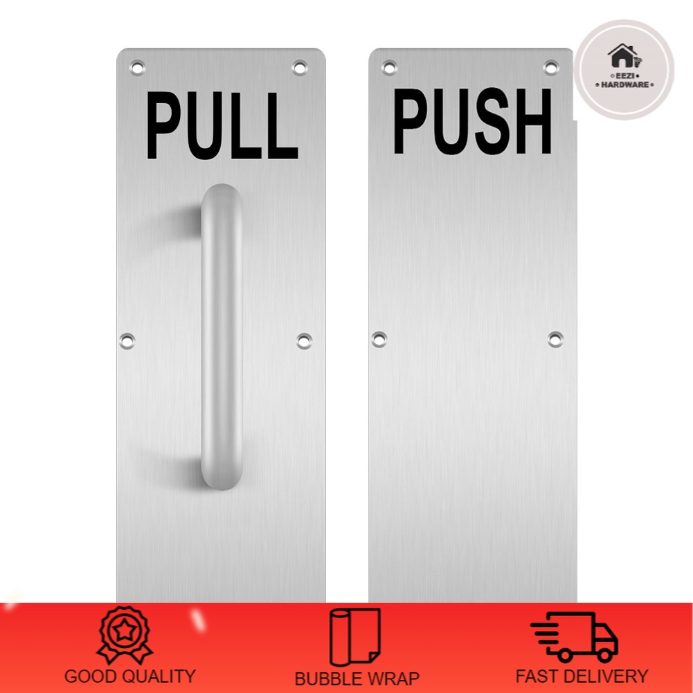 【EEZI HARDWARE】SS304 1.5mm 30*10cm Stainless Steel Push Pull Handle and ...