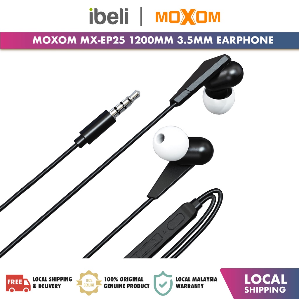 Moxom MX-EP25 Hifi Audio Music 3.5mm Headphones / Super Bass ...
