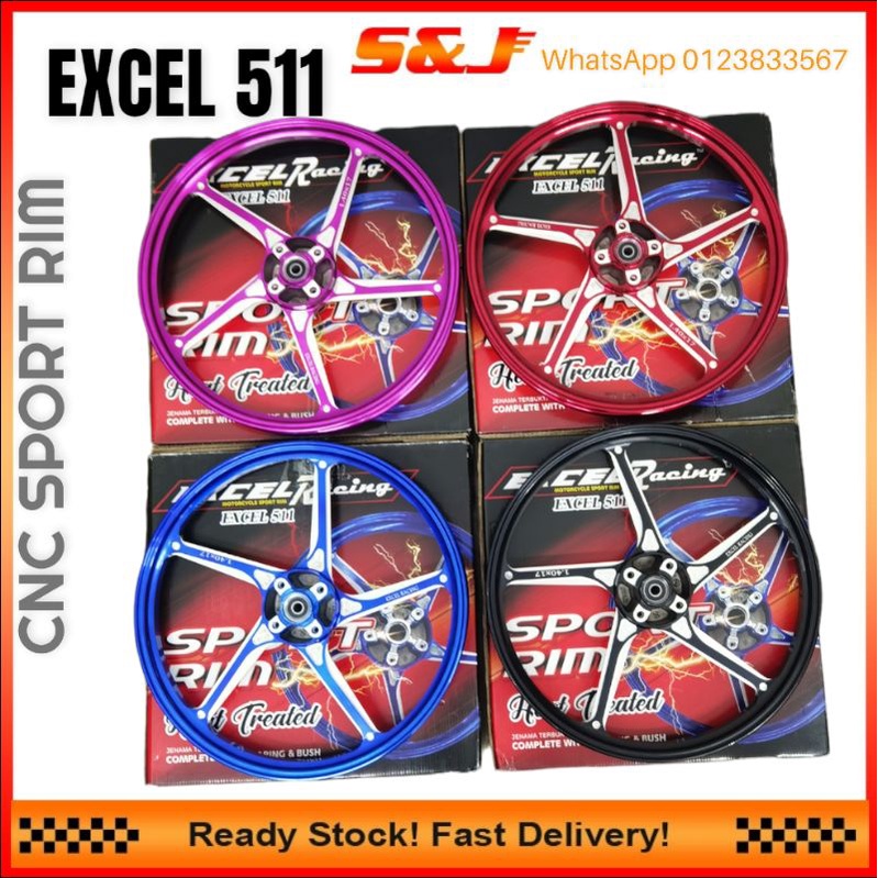 2025 EXCEL 511 FG511 CNC LAY SPORT RIM SET LC135 Y15ZR RS150 Y125Z LC135 5S WAVE100 EX5DREAM ...