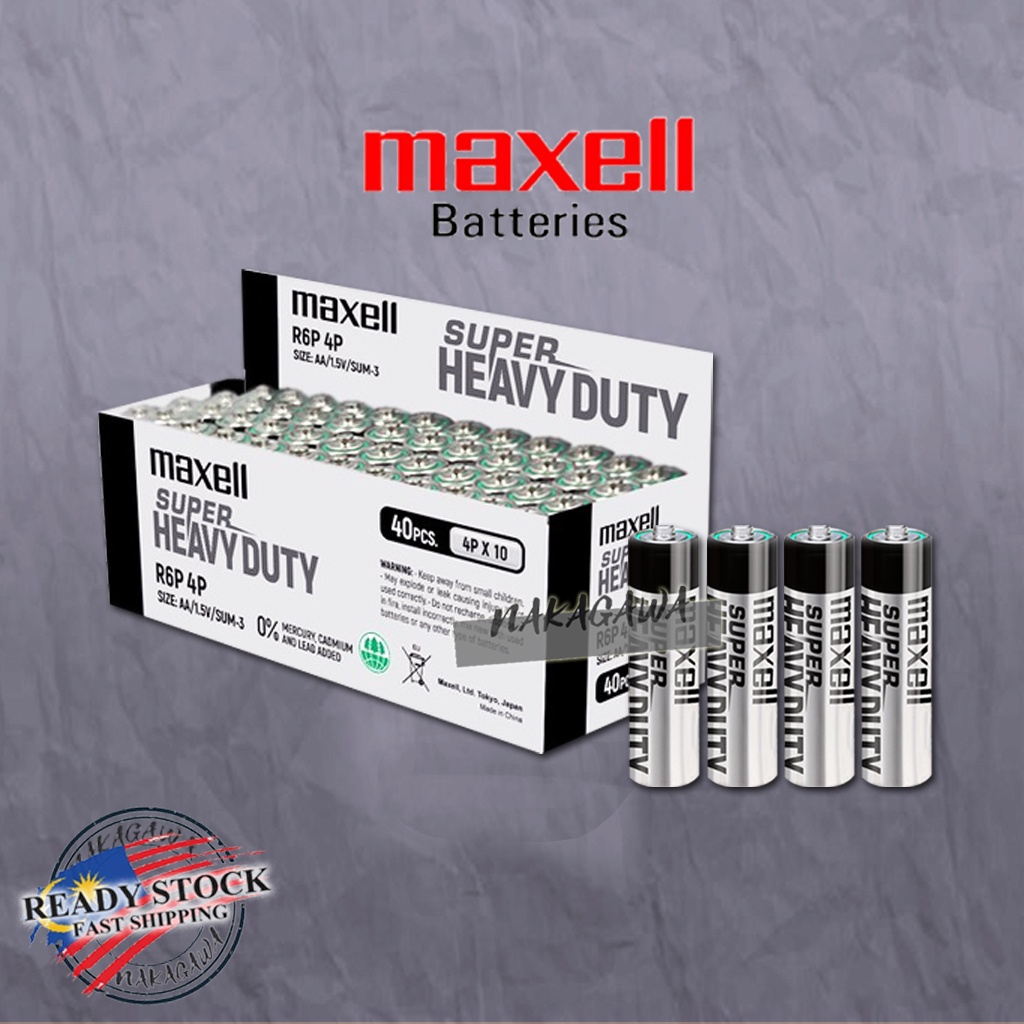 MAXELL AAA / AA SUPER POWER ACE HEAVY DUTY BATTERY (4 & 20 & 40 PCS) - R03(AB)2P / R6P(AR)4P ...