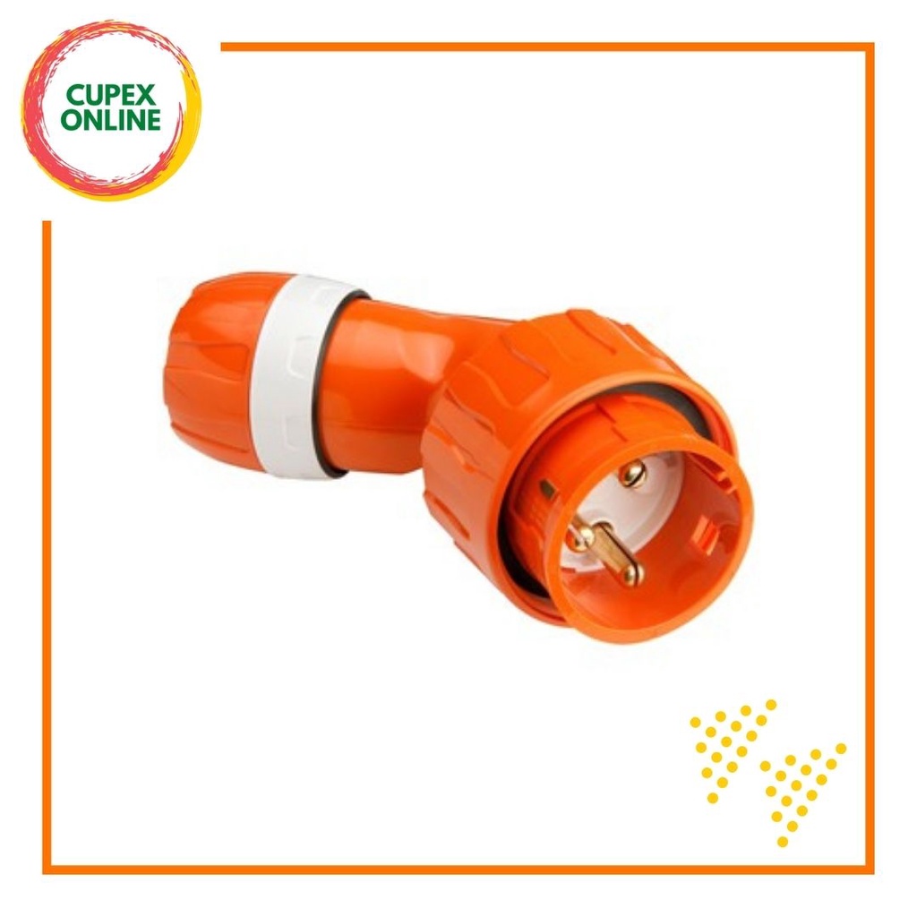 [S56PA332EO_G15] Schneider Electric S56 Angled Plug 32A 3 Round Pin ...