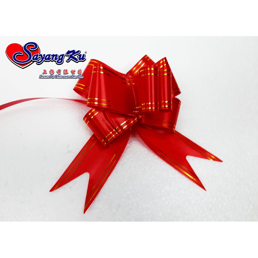 (Hot) Reben Tarik / Red Pull Ribbon / 50mm x 850mm Pull Flower Pull Bow ...