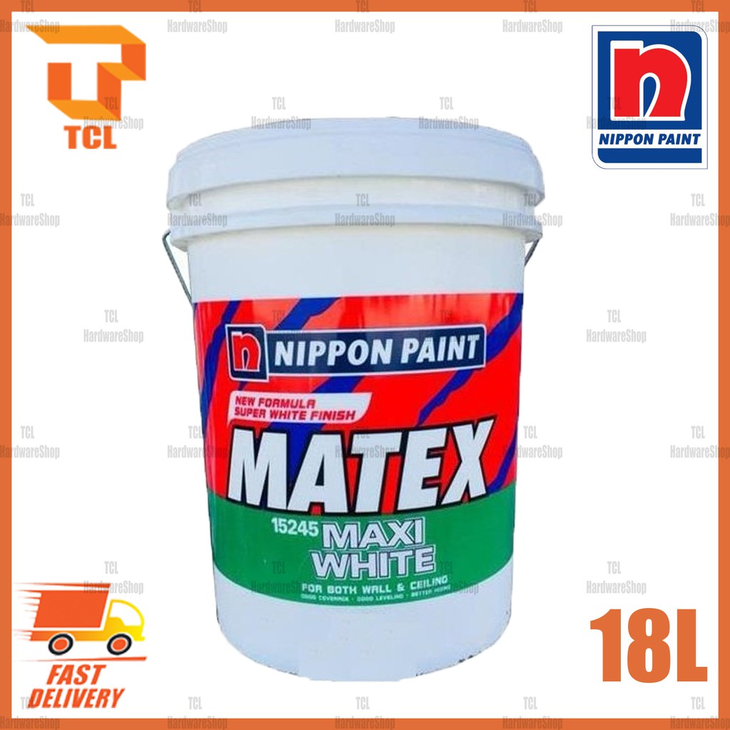 NIPPON 18L Paint Super Matex Paint 15245 ( Maxi White / Putih ) Wall ...