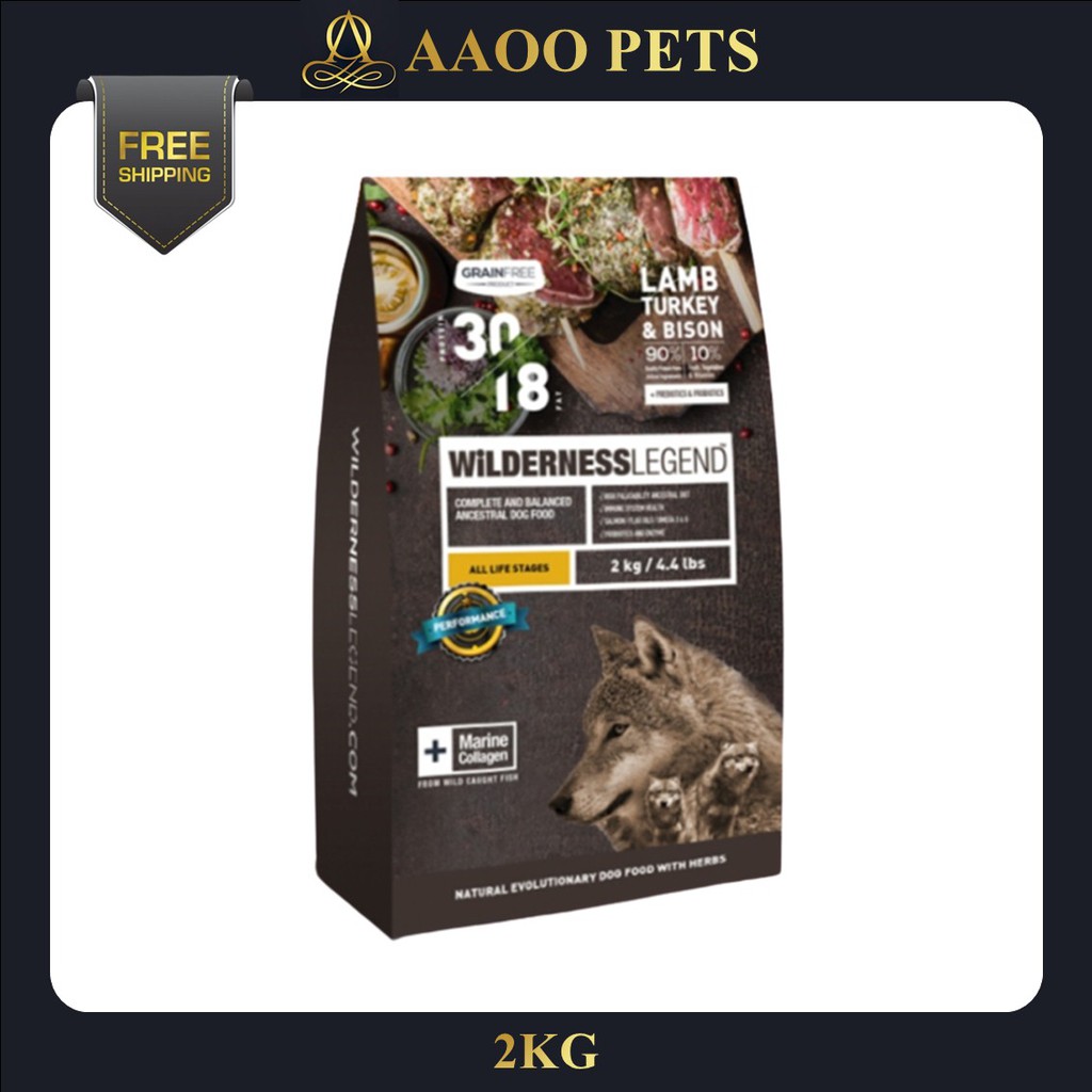 Wilderness Legend Dog Food 2KG (Lamb , Turkey & Bison / Salmon & Ocean ...