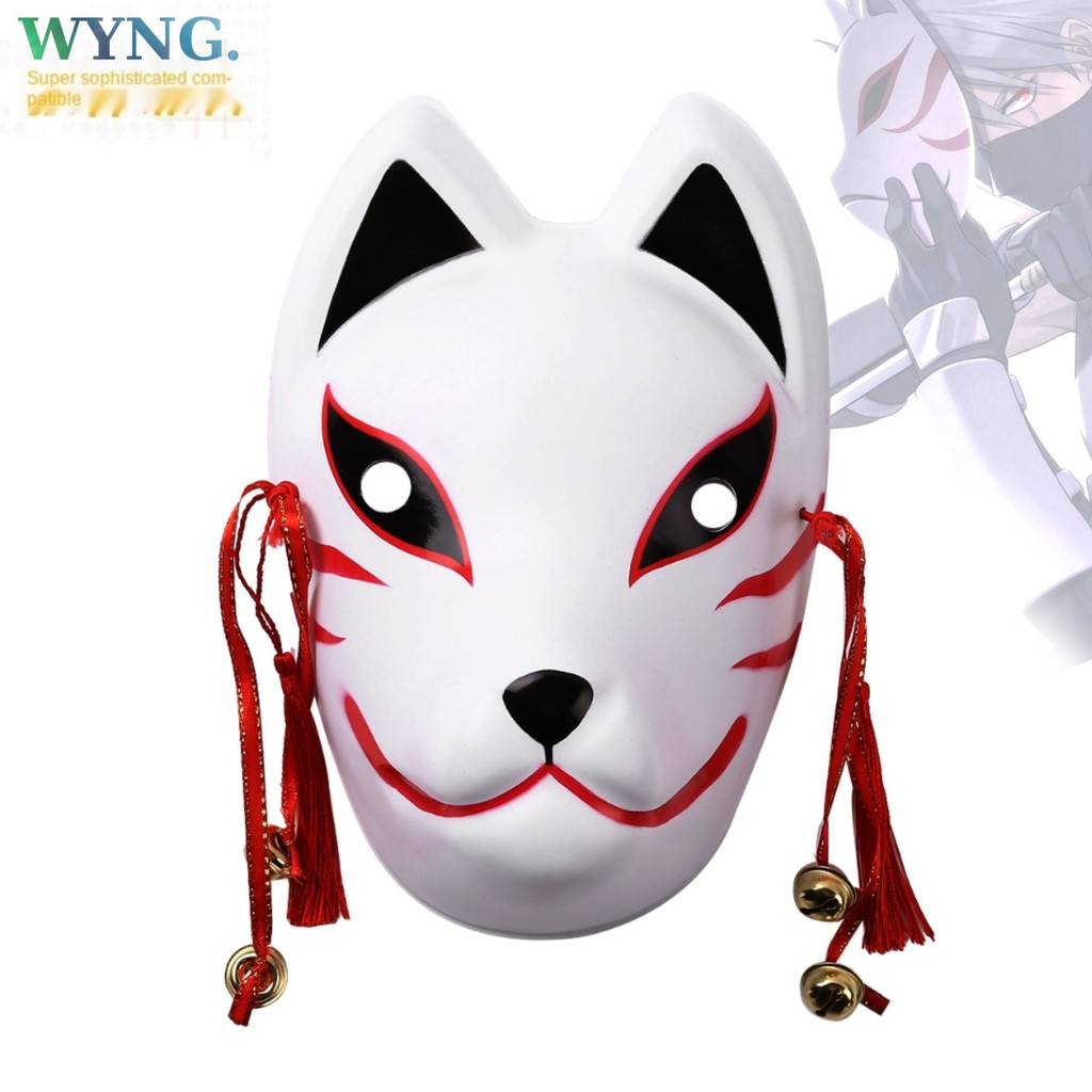 Jav Anbu Fox Mask Anbu Full Face Cosplay Ninja Kakashi Japan Anime Fox ...