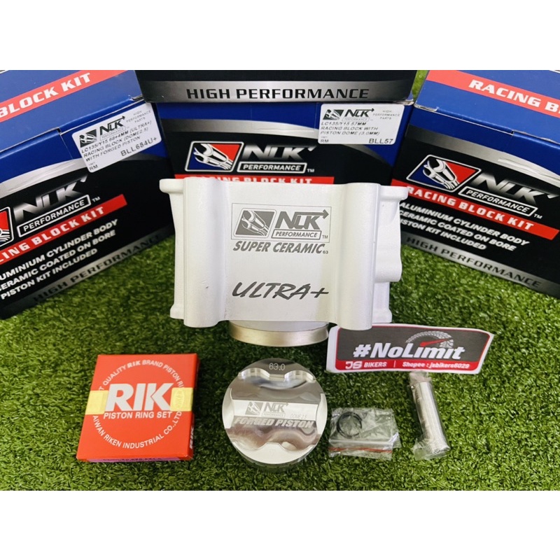 LC135 / Y15ZR RACING CERAMIC BLOCK NLK PERFORMANCE 57MM 60MM 62MM 63MM 65MM 68MM 100% ORIGINAL ...
