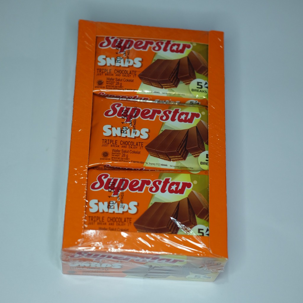 Mayora Superstar Snaps Triple Chocolate 28 gr 12 pcs | Shopee Malaysia
