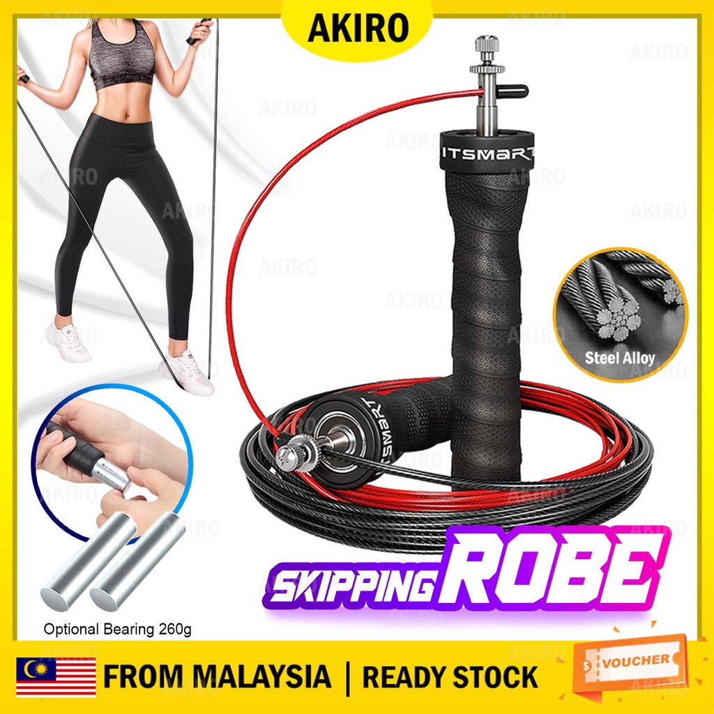 AKIRO Skipping Rope Jump Rope Fitness Sports Jumping Ropes Gym Home ...