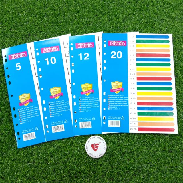 🎉READY STOCK IN MALAYSIA🎉Kidario A4 Colourful Index Divider 11Hole ...
