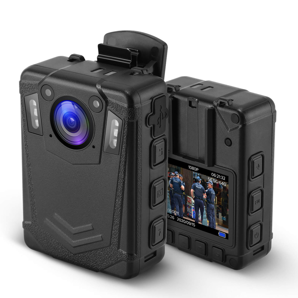 BOBLOV Waterproof Body Camera Body Camera IP65 Bulit-in SD Card 64GB ...