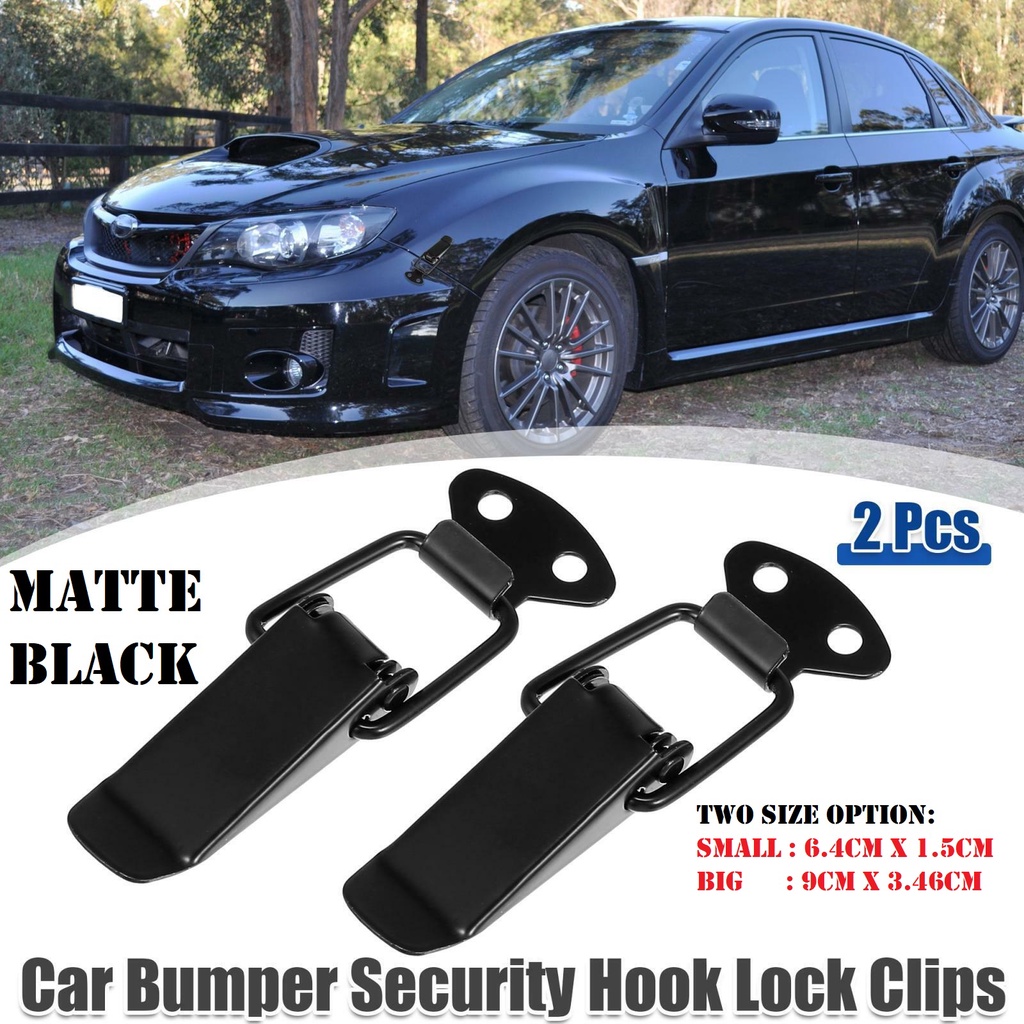 Car Bumper Clip Hood Quick Release Lock Clips Push Pin Fastener Black ...