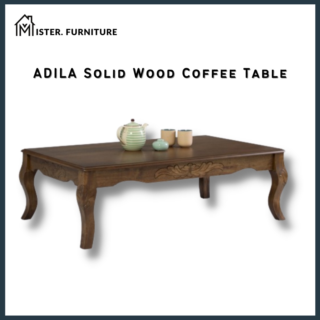 ADILA Wood Coffee Table Modern Japanese Table Meja Coffee Meja Kopi ...