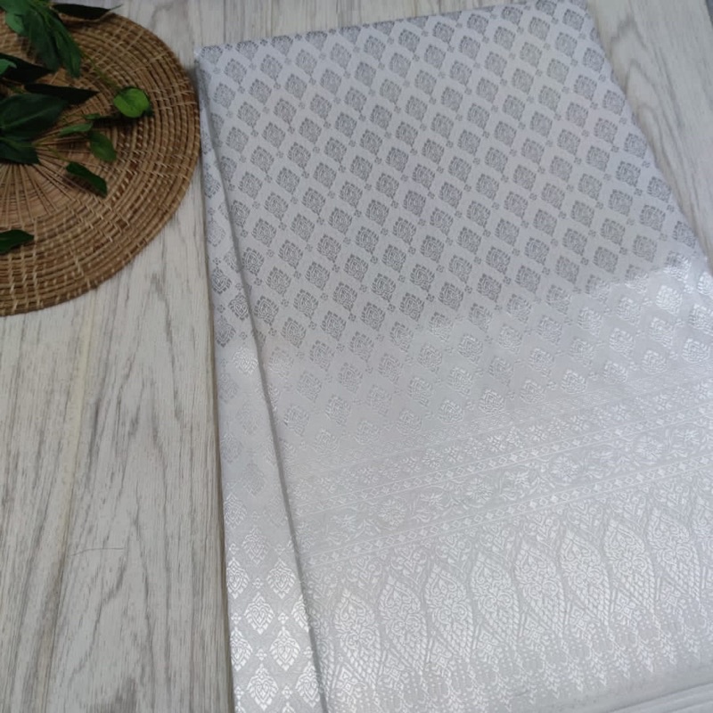 SONGKET TENUN SAMPIN WHITE | Shopee Malaysia