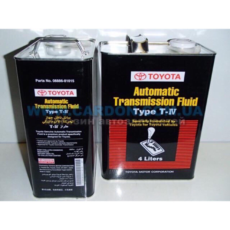 08886-81015/ 81400 Toyota ATF TYPE T-IV (4 Liter) | Shopee Malaysia