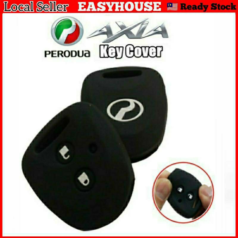 🔥SILICONE🔥Car Remote Control Key Cover/Case Perodua Axia 2 Button ...