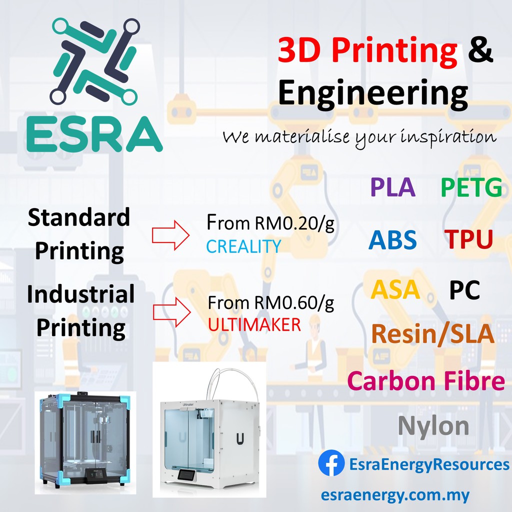 ESRA 3D Printing Service FDM and SLA - 3D Print | PLA | ABS | PETG ...