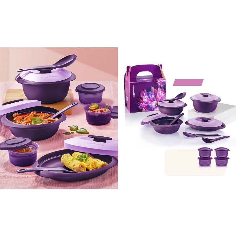 💯 ORIGINAL TUPPERWARE 💥READY STOCK💥Purple Royal Petit Serveware set ...
