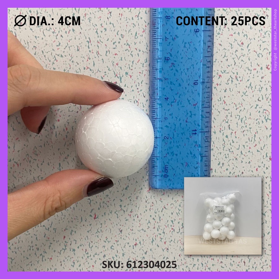 [Weststar] Styrofoam Ball Sphere Shape Polystrene Ball 5mm to 10cm Foam ...