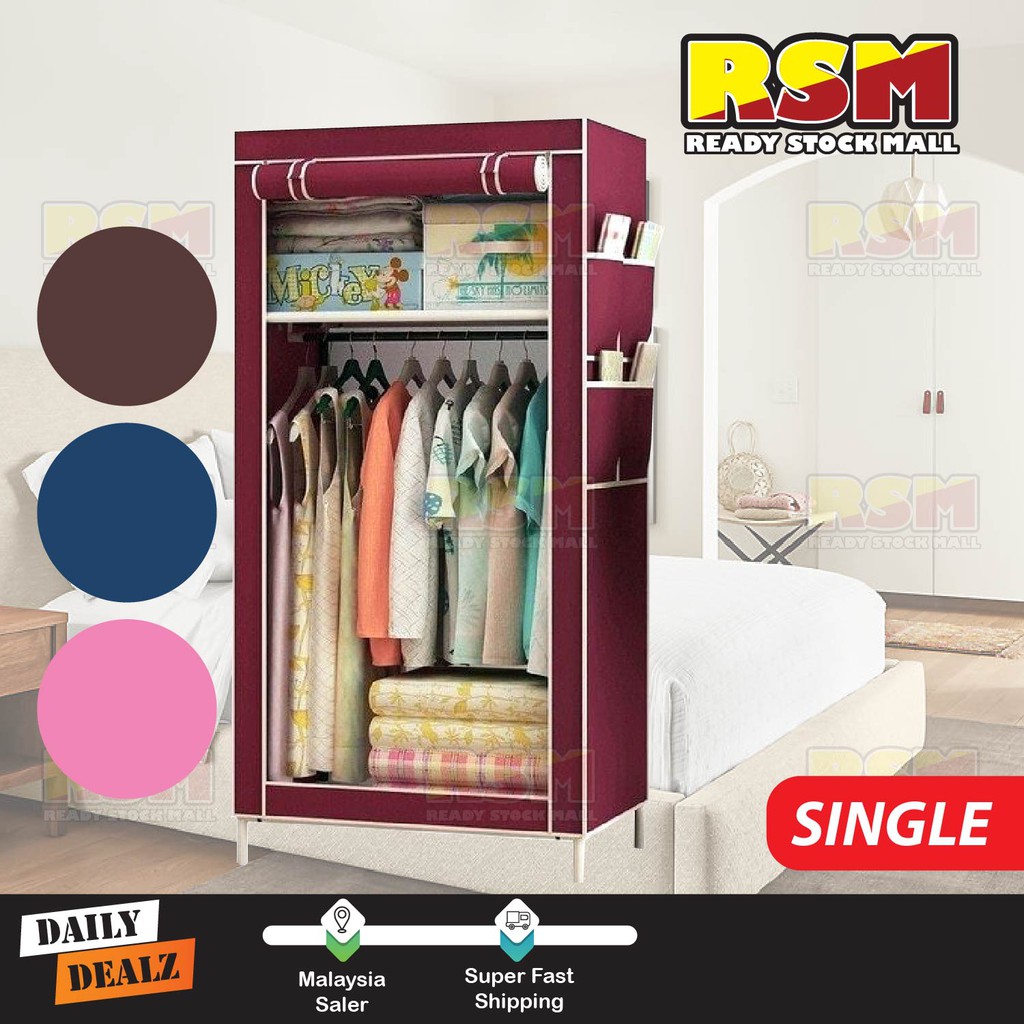 Organizer Shelves Rack Fabric Closet Wardrobe Cabinet Clothes 8864 ...