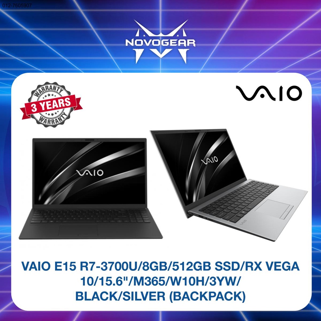 VAIO E15 VAO-NE15V2AV056P/VAO-NE15V2AV057P BLACK/SILVER(R7-3700U/8GB ...