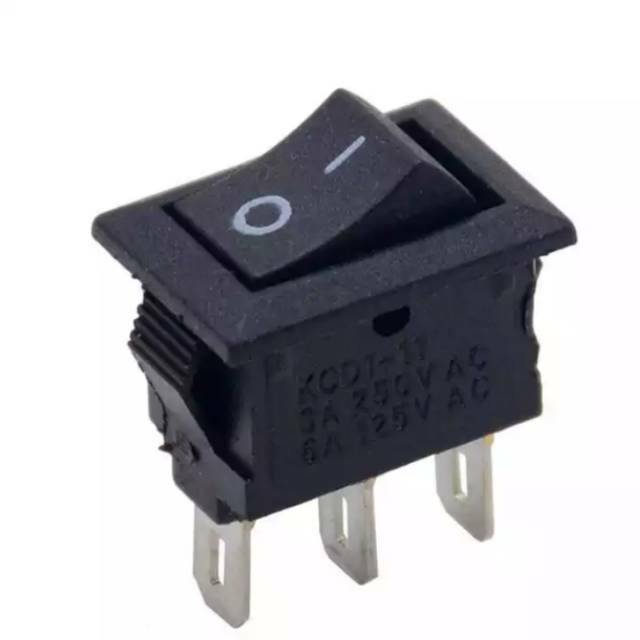 TOMBOL Button I O 6A Flat Switch 3 pin rocker swict on off | Shopee ...