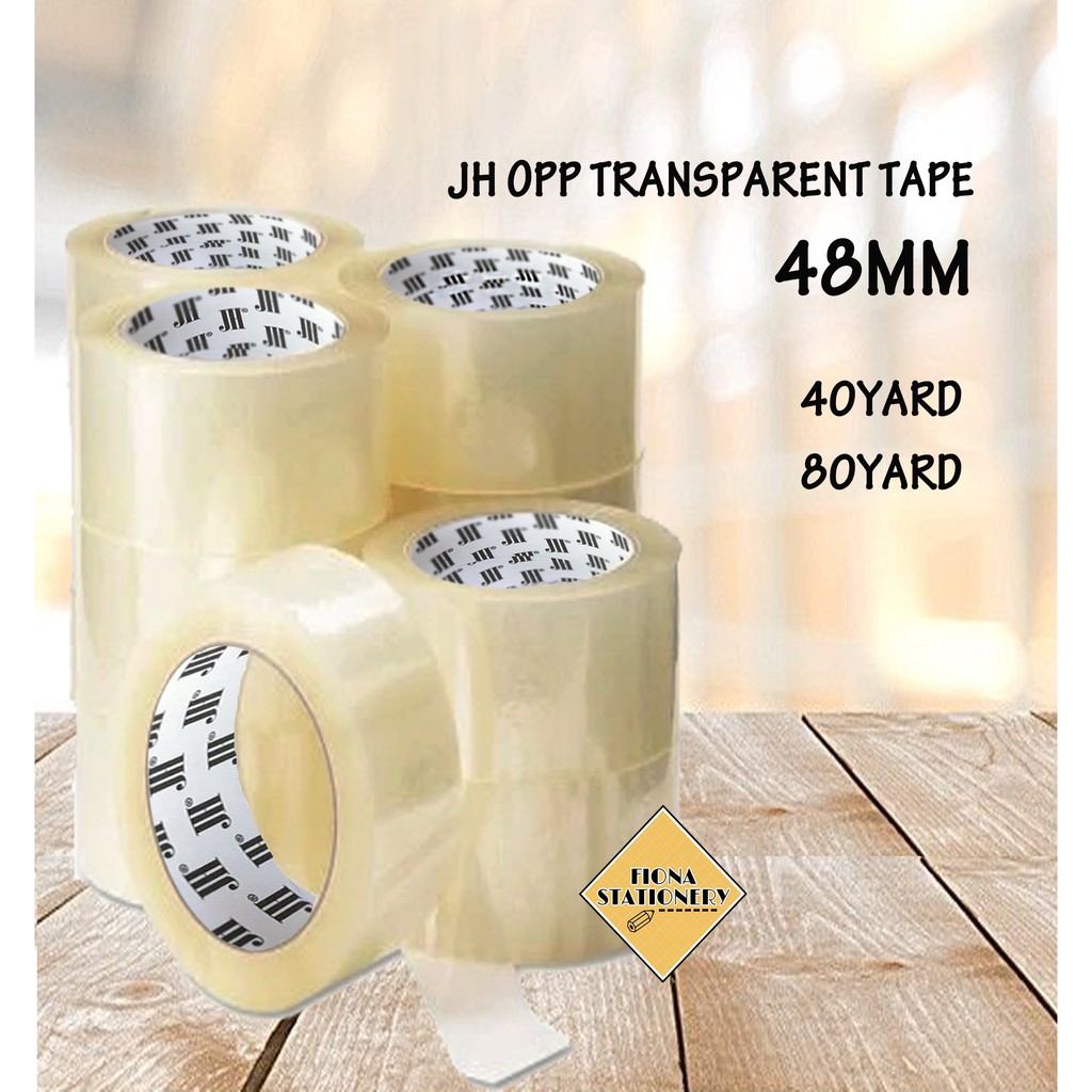 JH OPP Transparent Tape 48mm x 40Yard / 80Yard | Shopee Malaysia