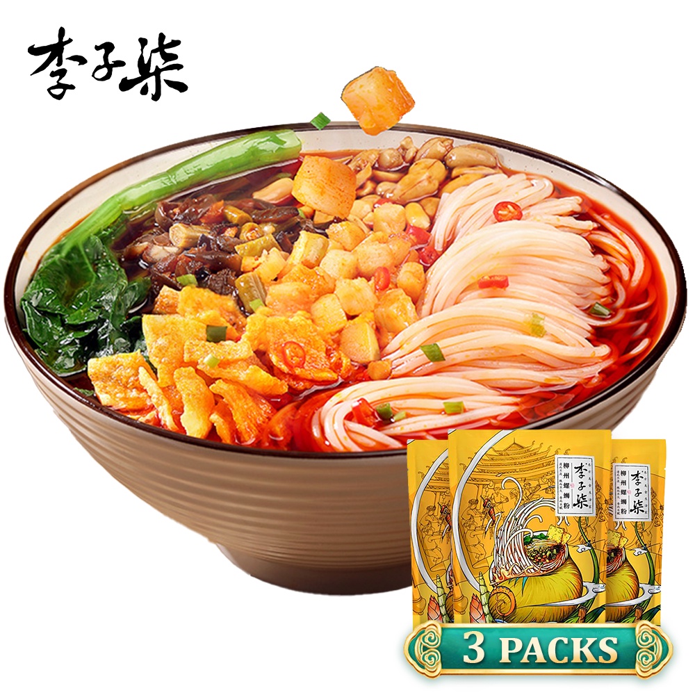 LiZiQi LiuZhou Snail Noodles 李子柒柳州螺蛳粉 (330g x 3 Packs) | Shopee Malaysia