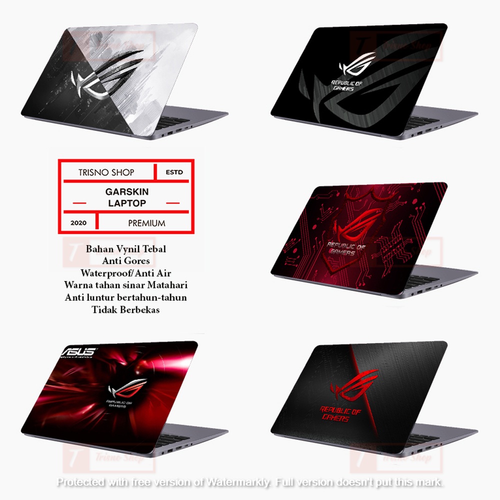 Laptop sticker | Garskin Laptop | Asus ROG + Lamination | Shopee Malaysia