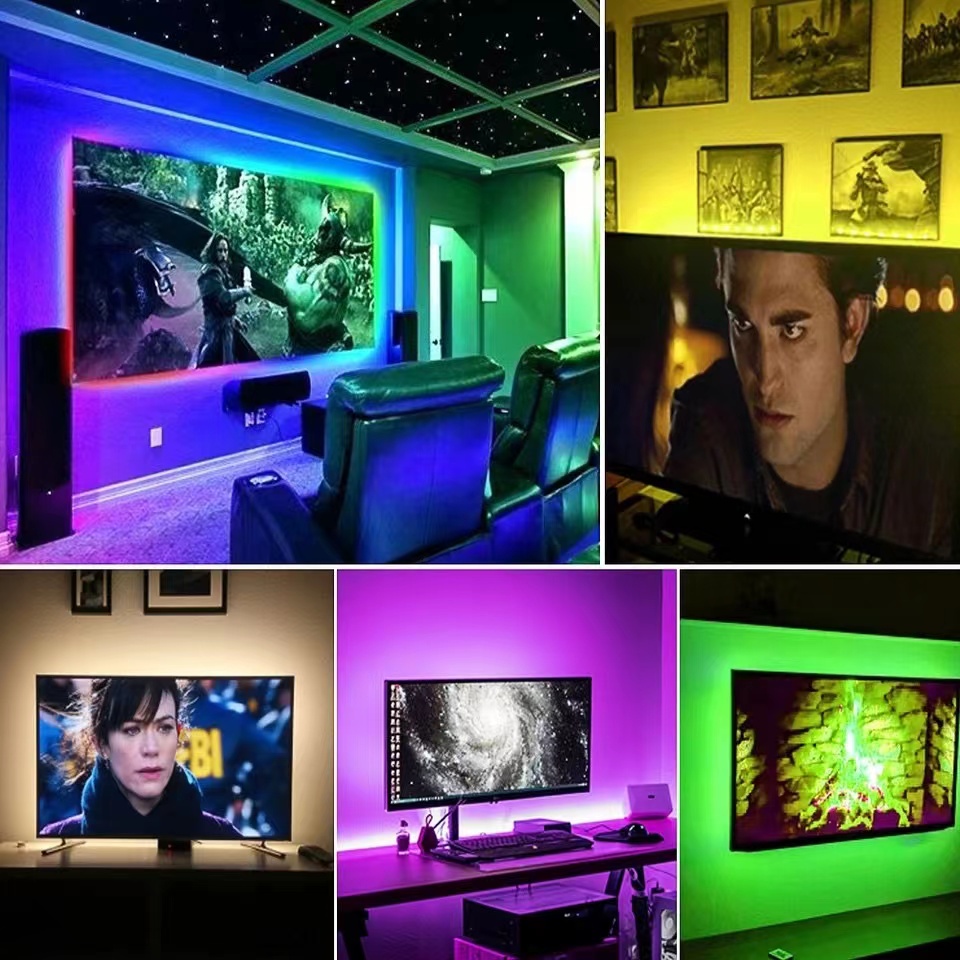 5M LED Light Strip RGB Full Color Ambiance LED Tape Lights Changing LED ...