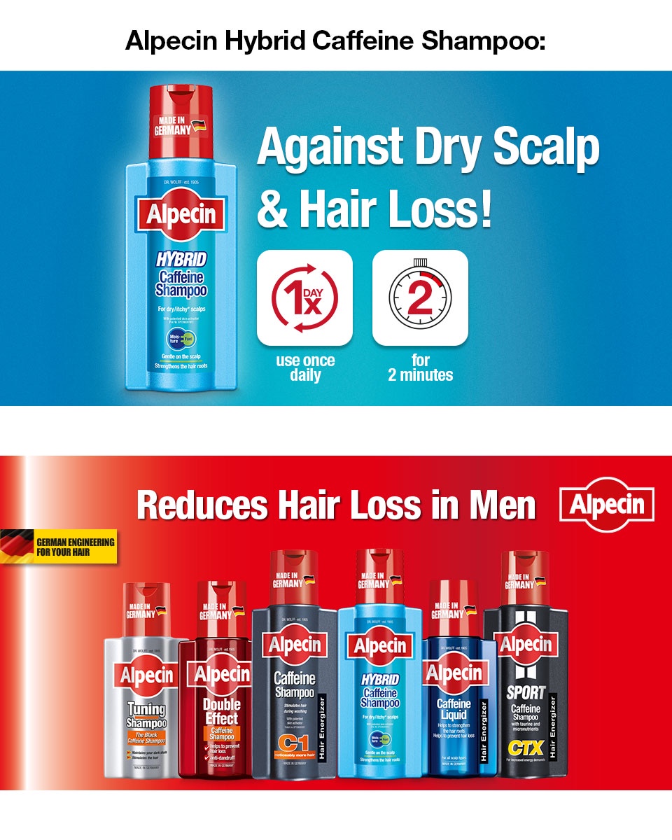 Alpecin Hybrid Caffeine Shampoo (250ml) | Shopee Malaysia