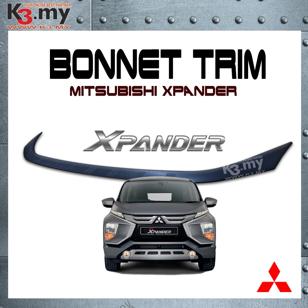 Mitsubishi Xpander Front Bonnet Bonet Trim Lid Cover (Black Color ...