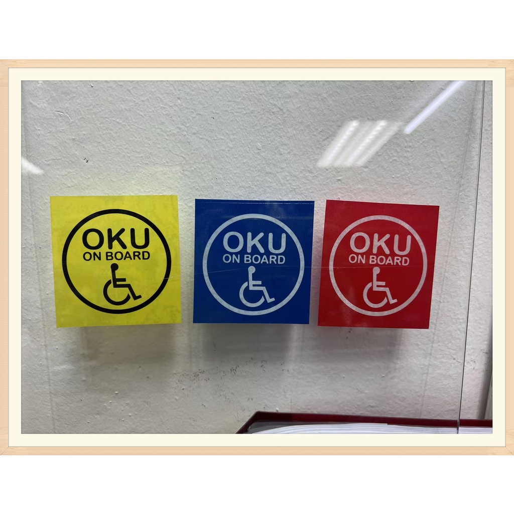 OKU sticker (JPJ approved sticker) 3PCS | Shopee Malaysia