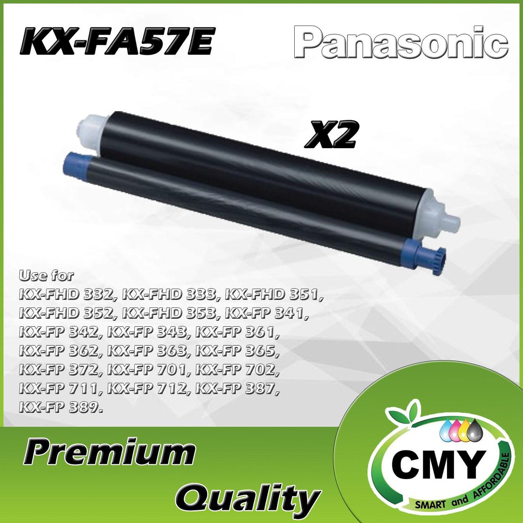 2 Roll CMY Ink Film Panasonic KX-FA57E Compatible Fax Ink Film KX-FP701 ...