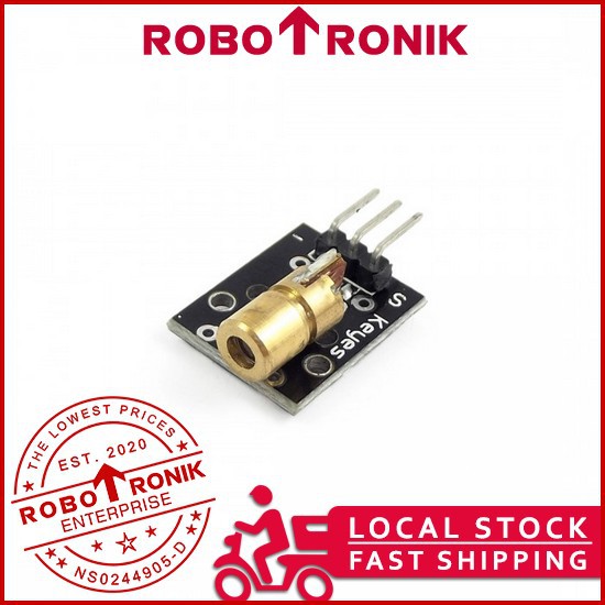 Laser Module (KY-008) 5V 5mW 650nm Red, Compatible Arduino | Shopee ...
