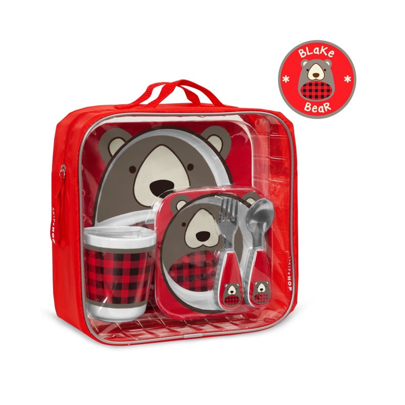SKIP HOP Zoo Meal Time Feeding Gift Set - Blake Bear | Shopee Malaysia