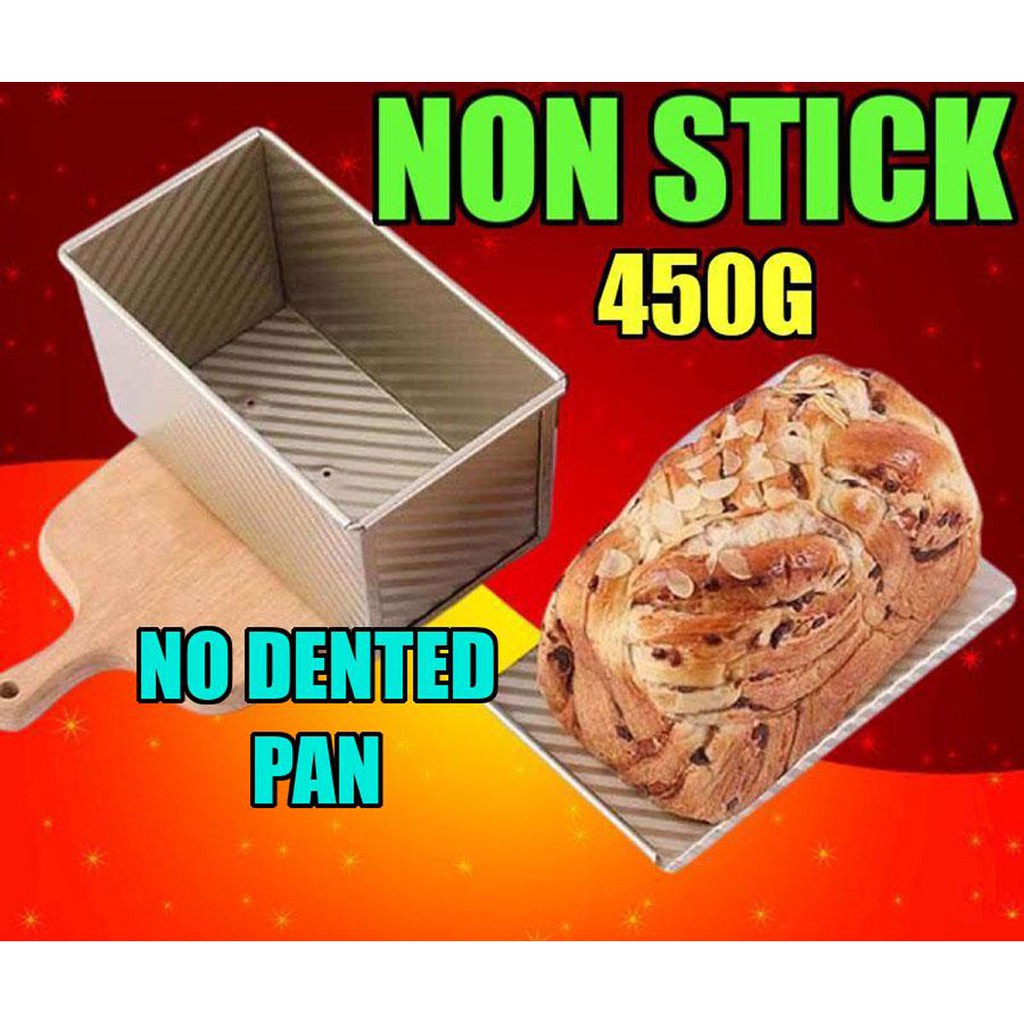 Non Stick Alum. Gold Colour 1 lb Bread Pan Loaf Tin Mould with lid with ...