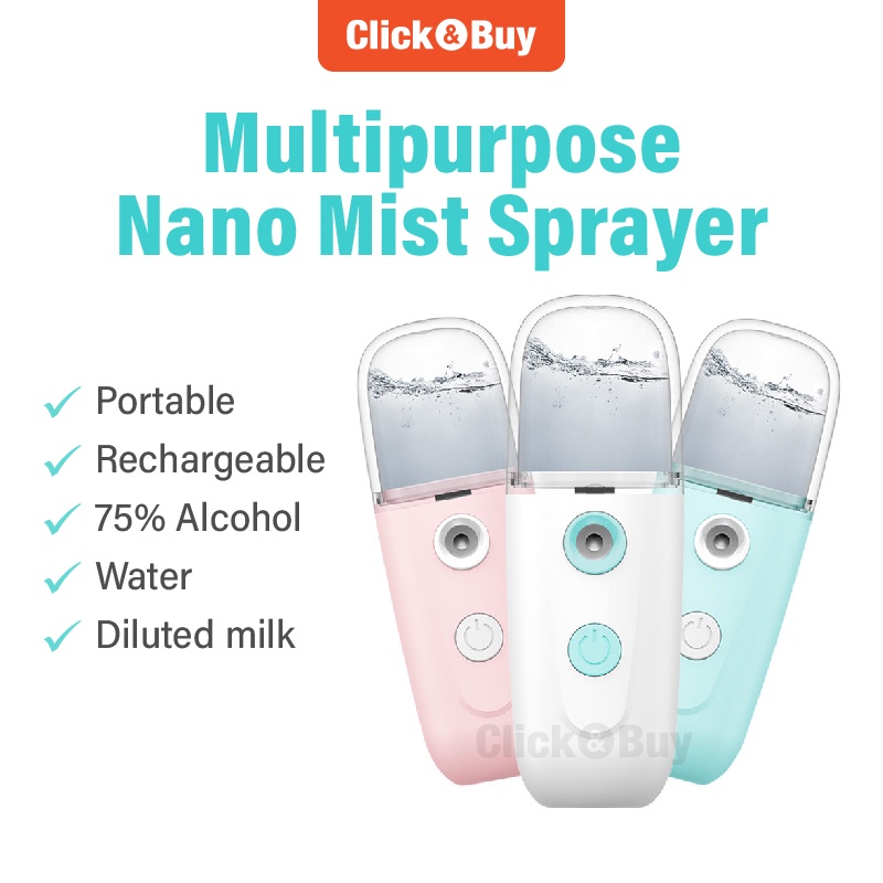 Rechargeable Mini Nano Mist Sprayer Multifunctional Facial Deep ...