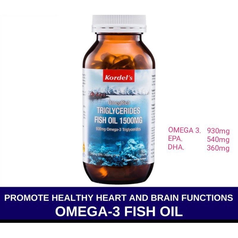 Kordel’s OmegRich Triglycerides Fish Oil 1500mg exp 11/22 | Shopee Malaysia
