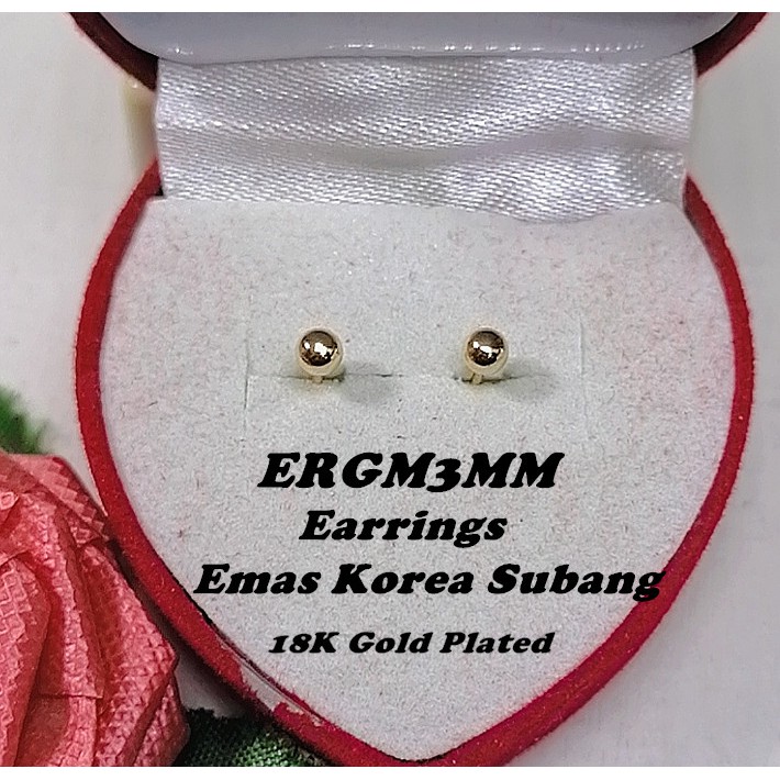 18K Gold Plated Earrings(Emas Korea Subang) | Shopee Malaysia