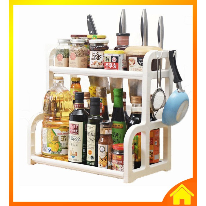 [OneHome] 2 Tier Kitchen Organizer Spice Storage Rack Rak Rempah Ratus ...