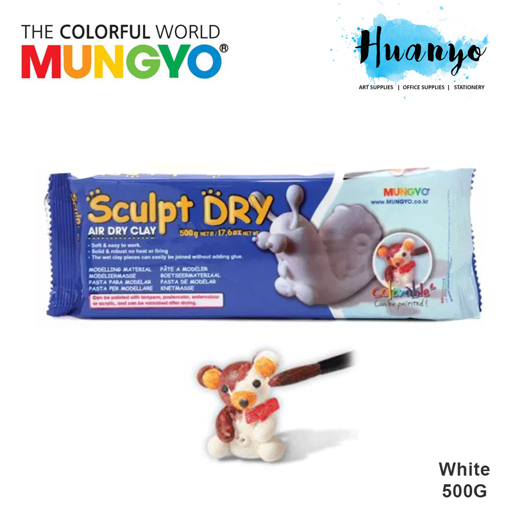 Mungyo Sculpt Dry Modeling Air Dry Clay/Paper Clay 500G - (White ...