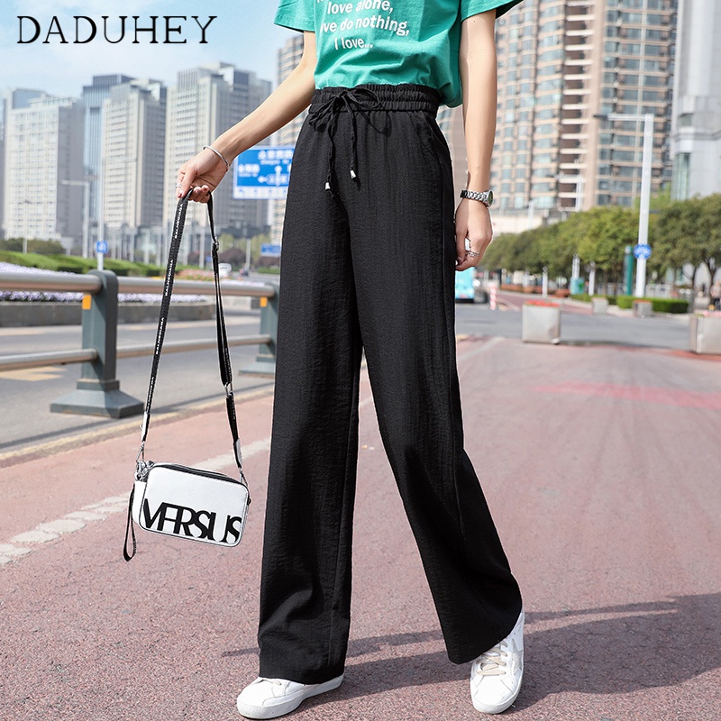 Daduhey Women Long Trousers Cotton Loose Casual Pants Plus Size Linen S ...