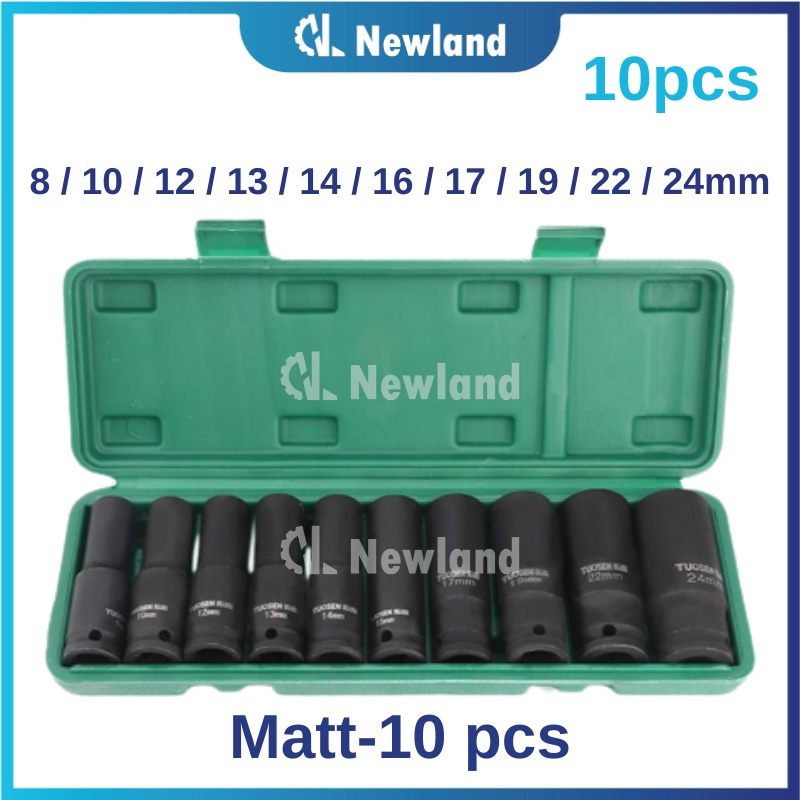 Impact Socket Set / Deep Socket Set 1/2" (8mm - 32mm) 10pcs, 15pcs ...