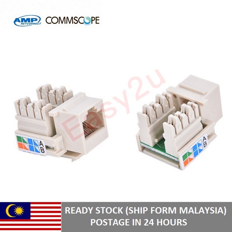Commscope AMP Cat5e Modular Jack SL-Series RJ45 Commscope AMP Cat5e ...