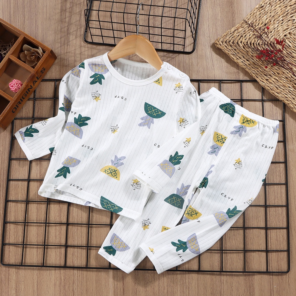 Boys Long Sleeved Pyjama Sets Children Summer Short Sleeve Sleepwear ...