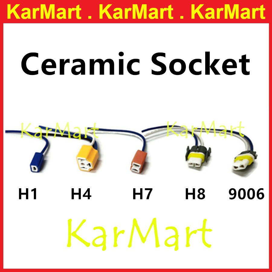 H1 H3 H4 H7 H8 H9 H11 HB3 9005 HB4 9006 881 Ceramic bulb socket ...