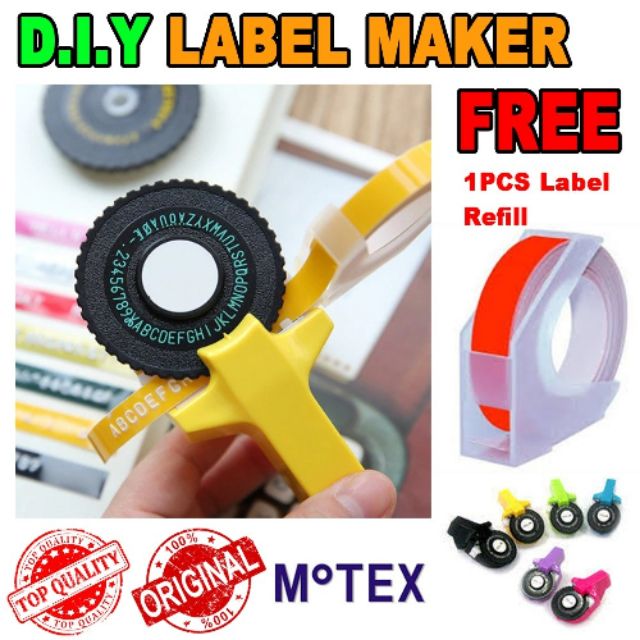 Motex Wheel Label Maker/Tape Writer refill | Shopee Malaysia